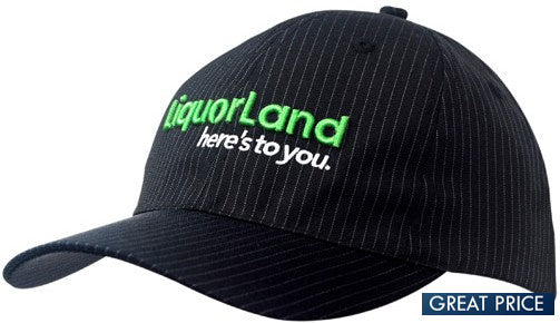 Promotional Pinstripe Cotton Caps Custom Emblazoned with Logo ...